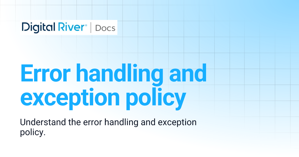 Error handling and exception policy | Adobe Commerce Extension