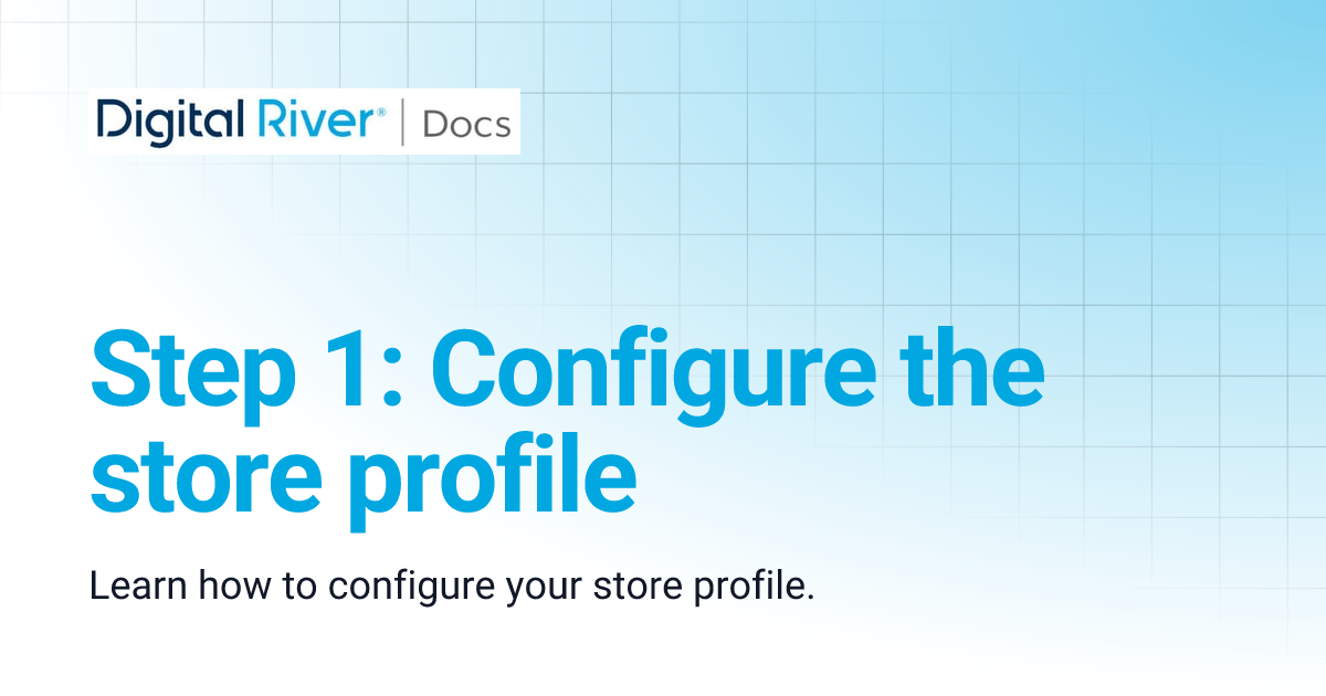 Step 1: Configure the store profile | BigCommerce Ap