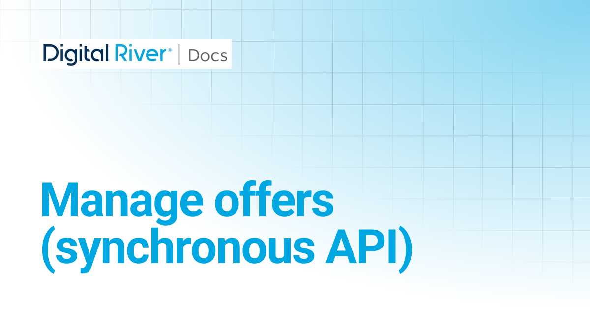 Manage Offers Synchronous Api Commerce Api References