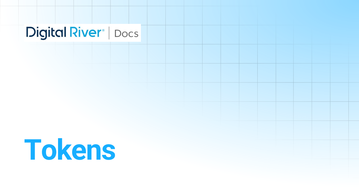 Tokens | Commerce API references