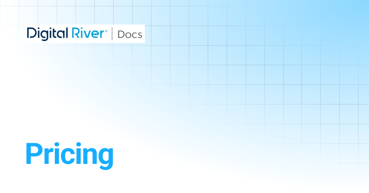 Pricing | Commerce API references