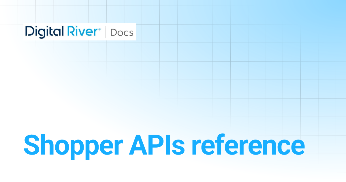 Shopper APIs reference | Commerce API references