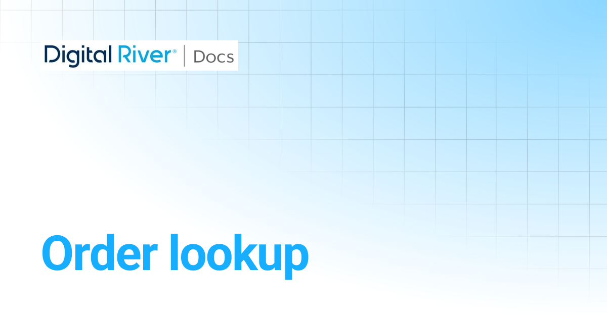 Order lookup | Shopper APIs reference | Commerce API references