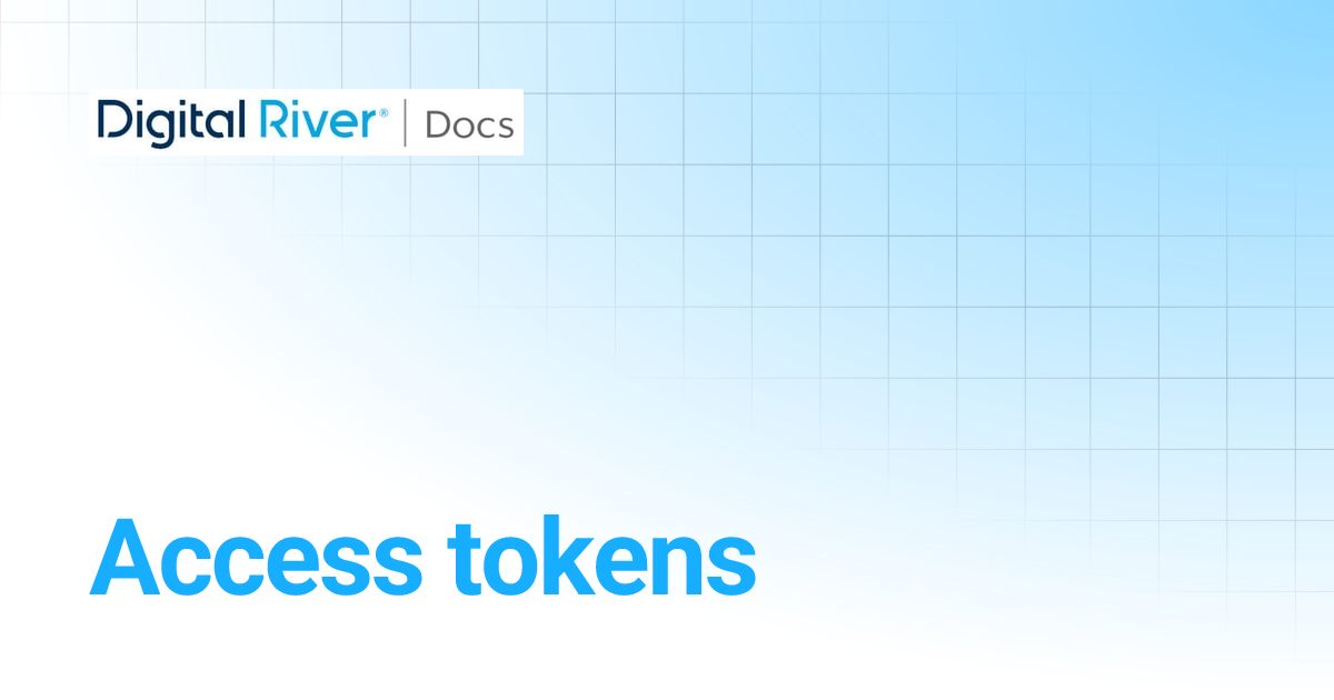 Access tokens | Commerce API references