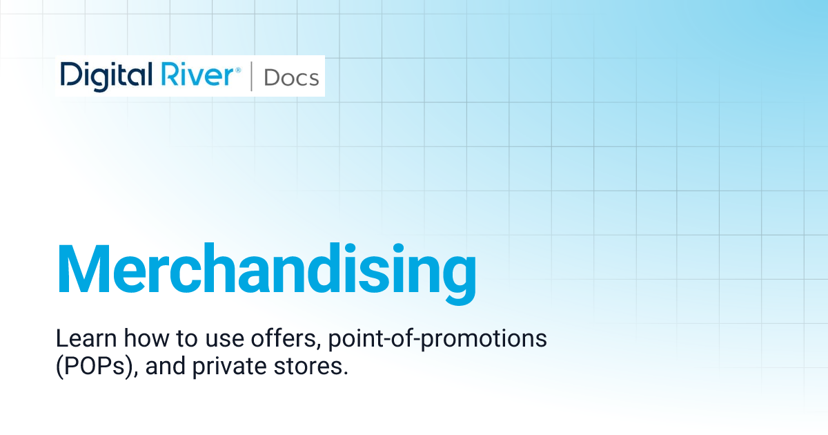 Merchandising | Commerce API references