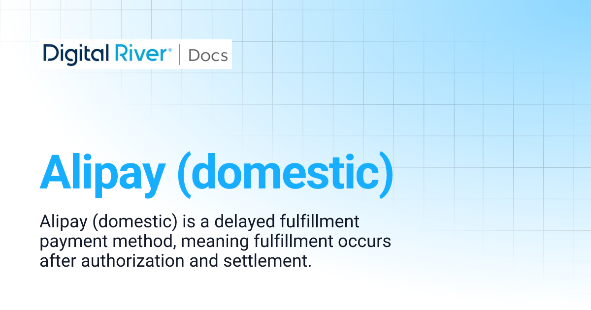Alipay (domestic) | Commerce API