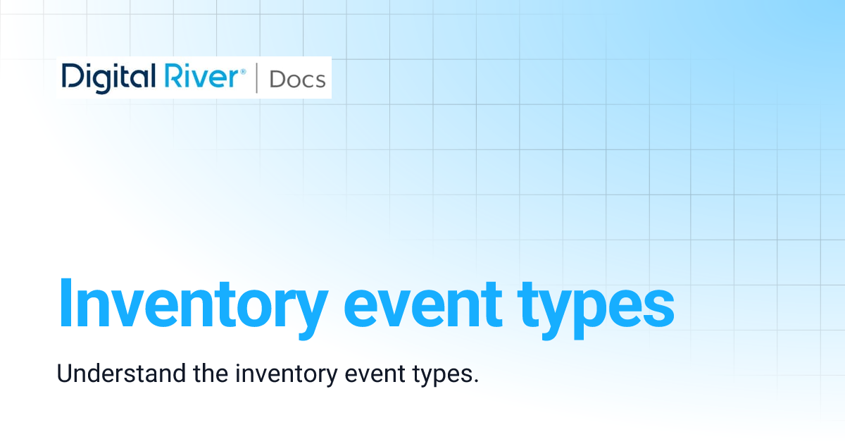 Inventory event types | Commerce API