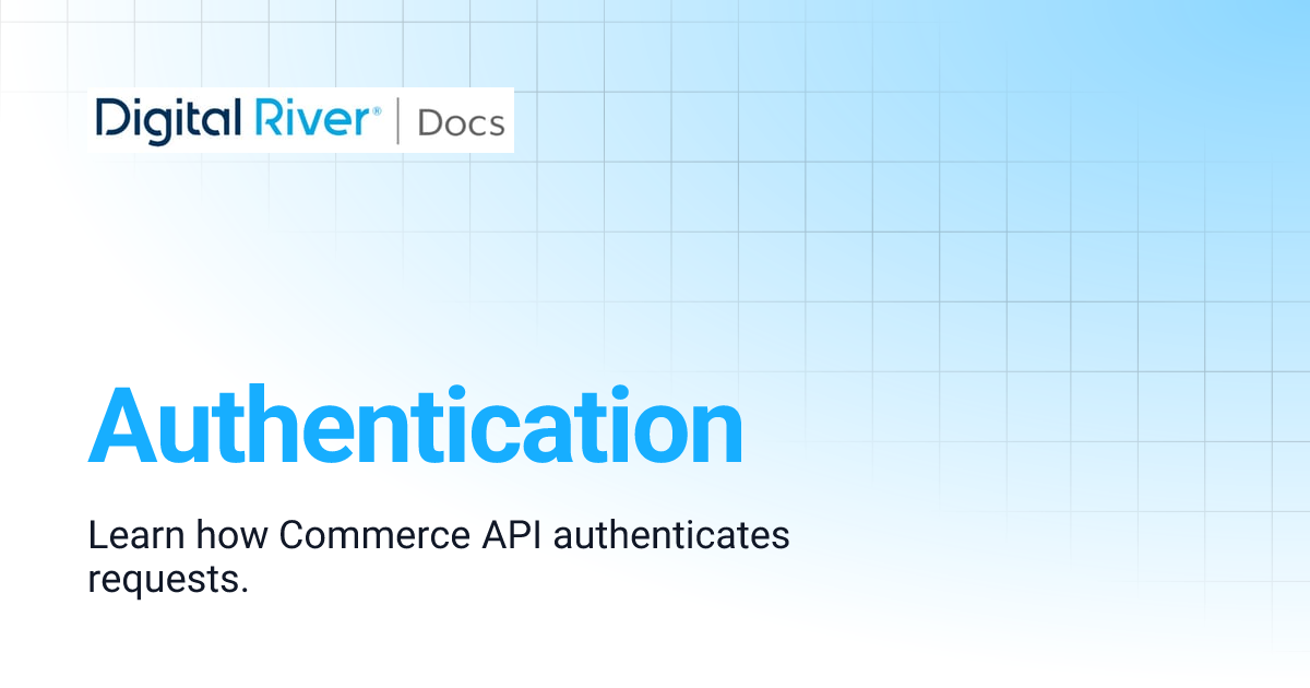 Authentication | Commerce API