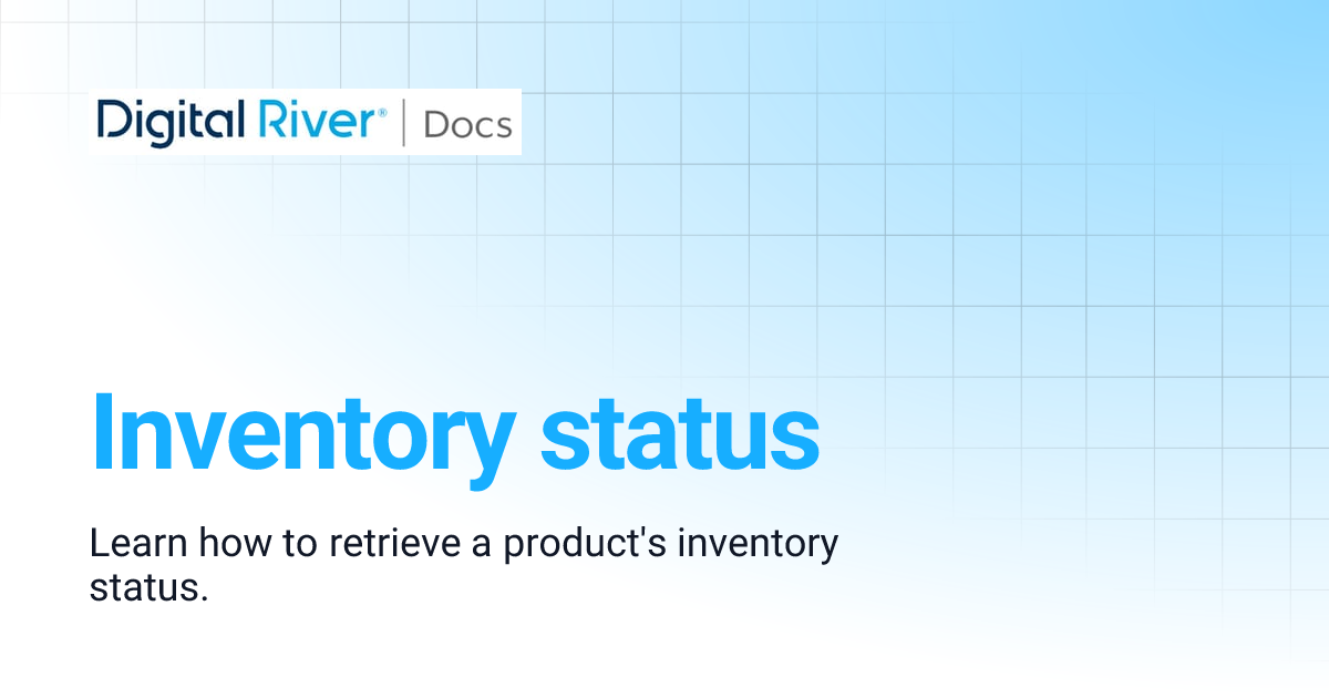 Inventory status | Commerce API