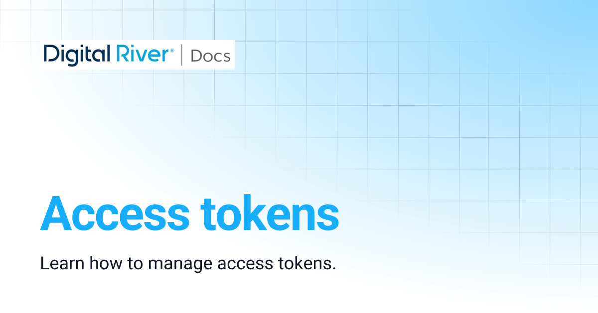 Access tokens | Commerce API