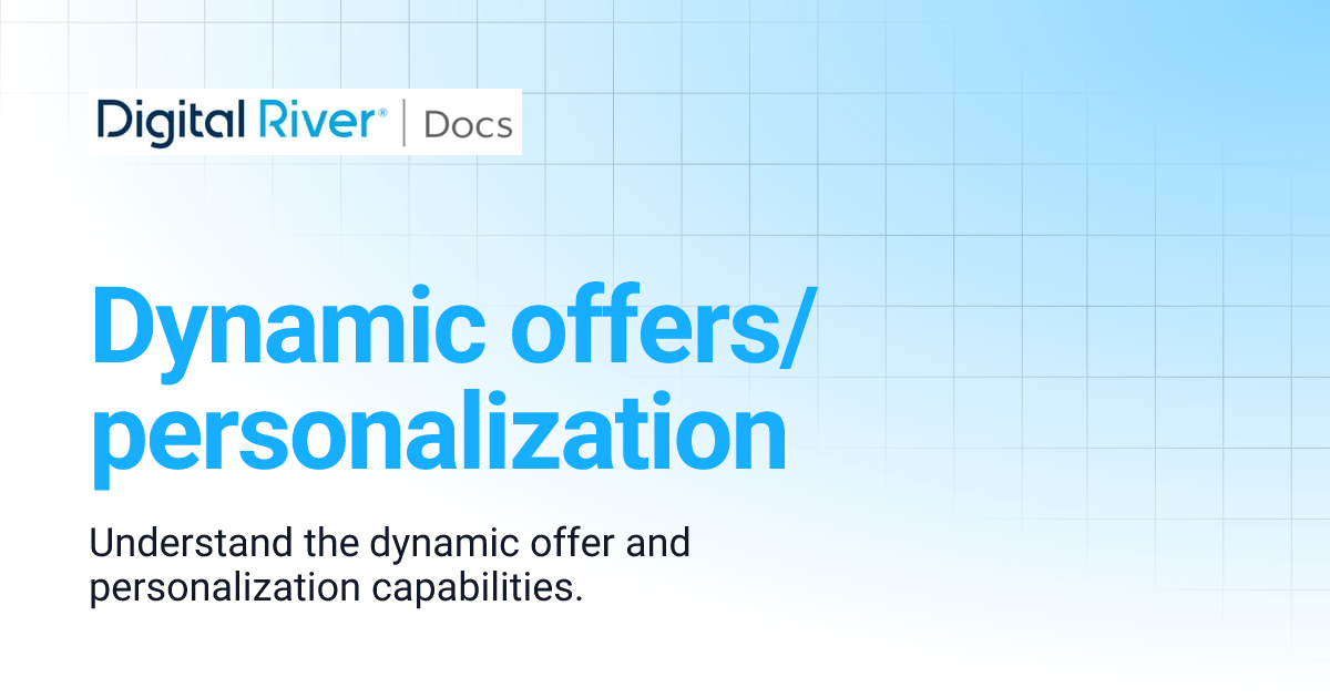 Dynamic offers/personalization | Commerce API