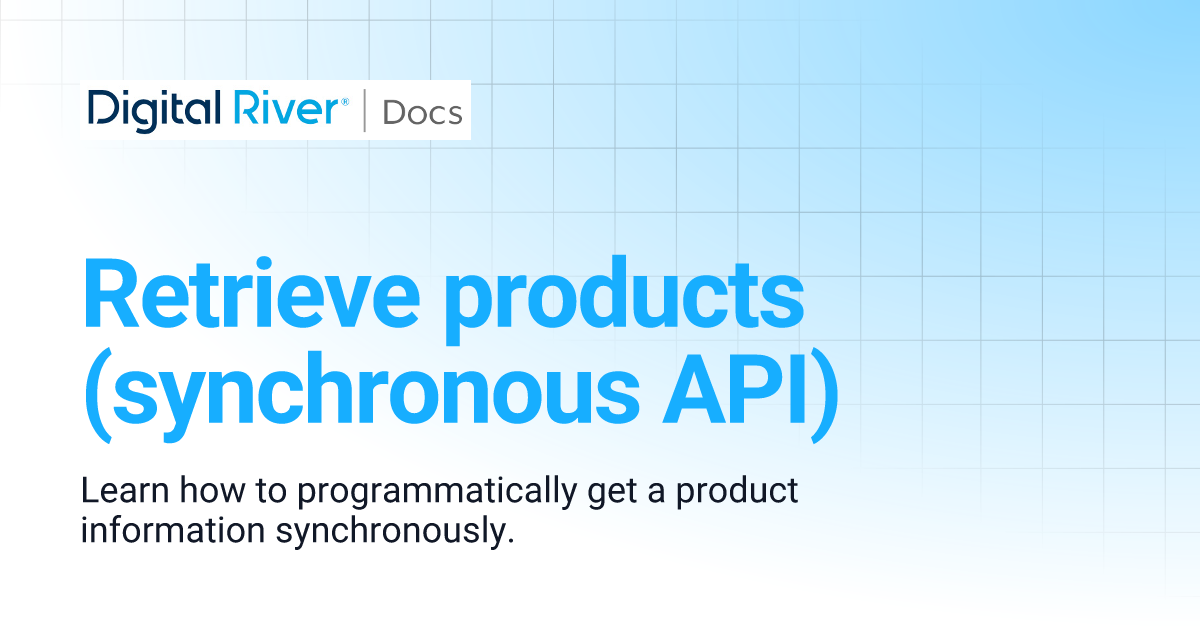 Retrieve products (synchronous API) | Commerce API Retrieve products (synchronous API) | Commerce API