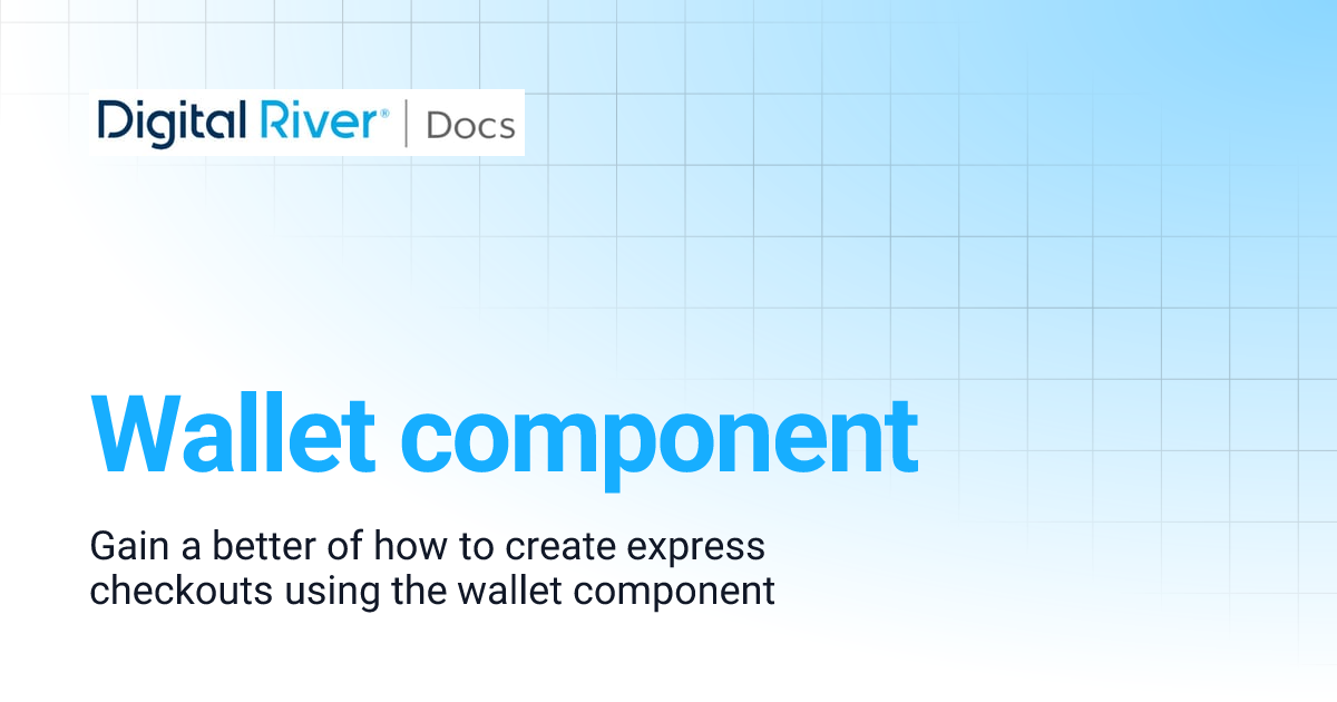 Wallet component | Digital River API