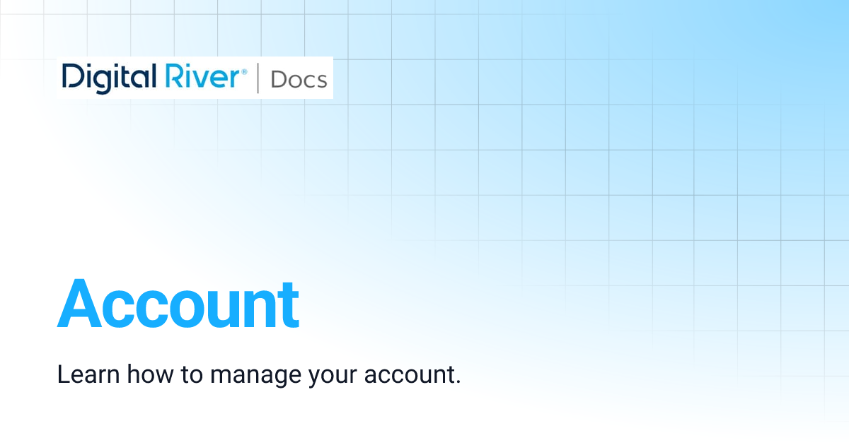Account | Digital River API