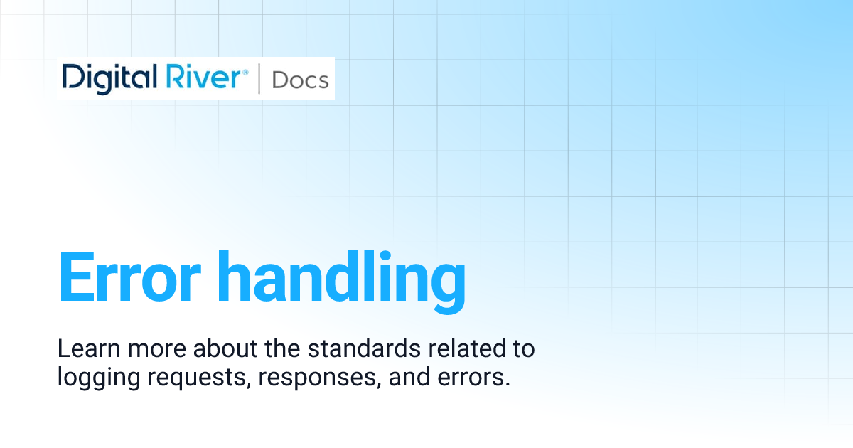 Error handling | Digital River API