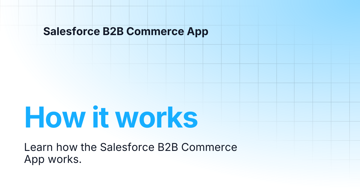How it works | Salesforce B2B Commerce App 1.0 | Salesforce B2B ...