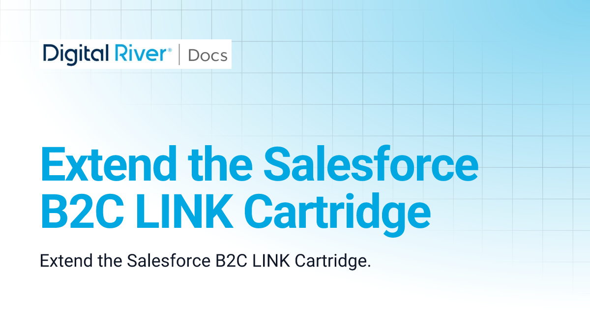 Extend The Salesforce B2c Link Cartridge Salesforce B2c Link Cartridge