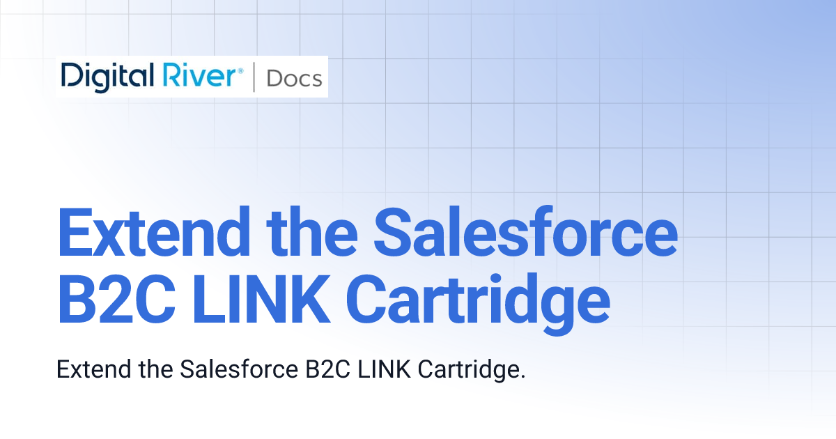 Extend The Salesforce B2c Link Cartridge Salesforce B2c Link Cartridge