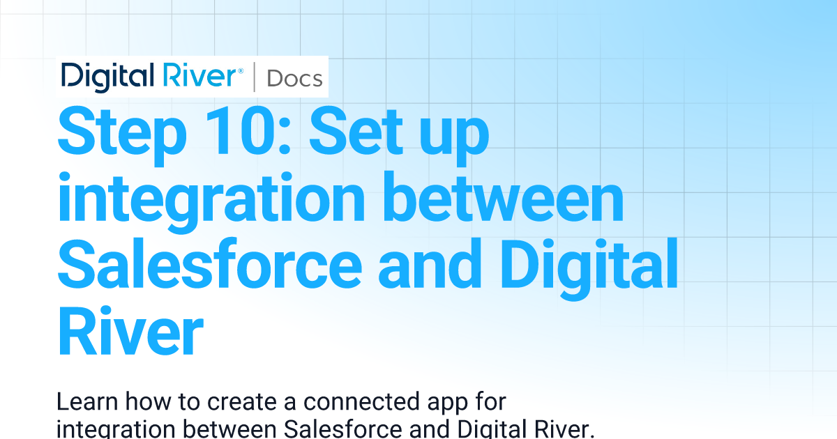 Step 10 Set Up Integration Between Salesforce And Digital River Salesforce Lightning B2b