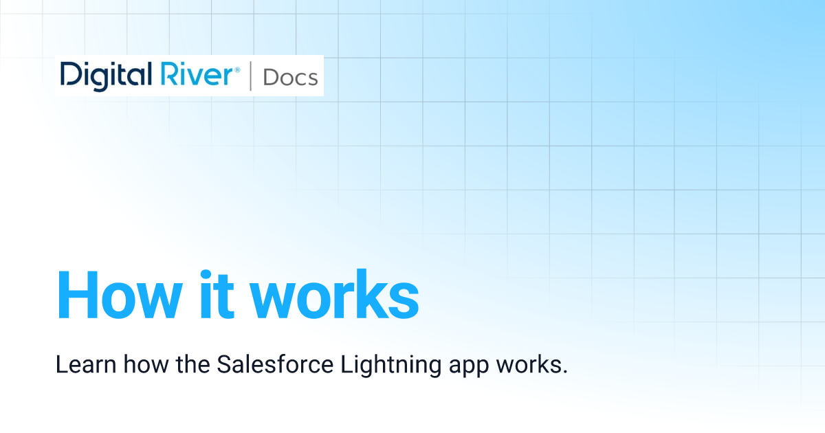 How it works | Salesforce Lightning B2B Commerce App
