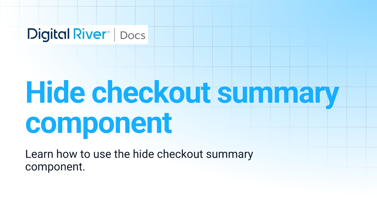 Hide Checkout Summary Component Salesforce Lightning B2b Commerce App