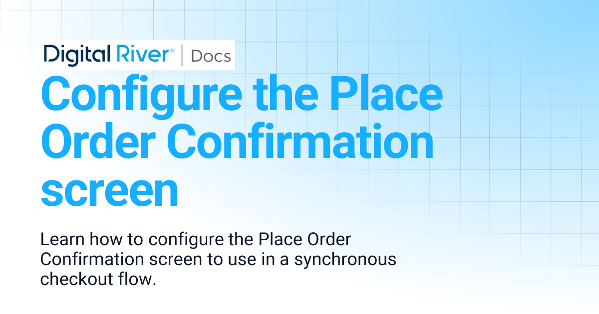 Configure the Place Order Confirmation screen | Salesforce Lightning ...