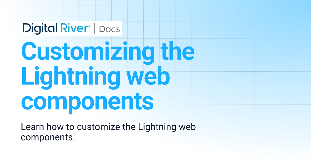 Customizing the Lightning web components | Salesforce Lightning B2B Commerce App
