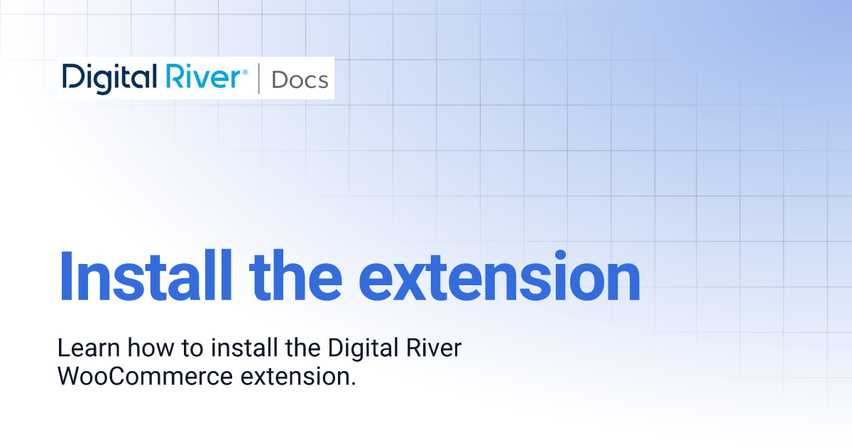 Install The Extension Woocommerce Extension